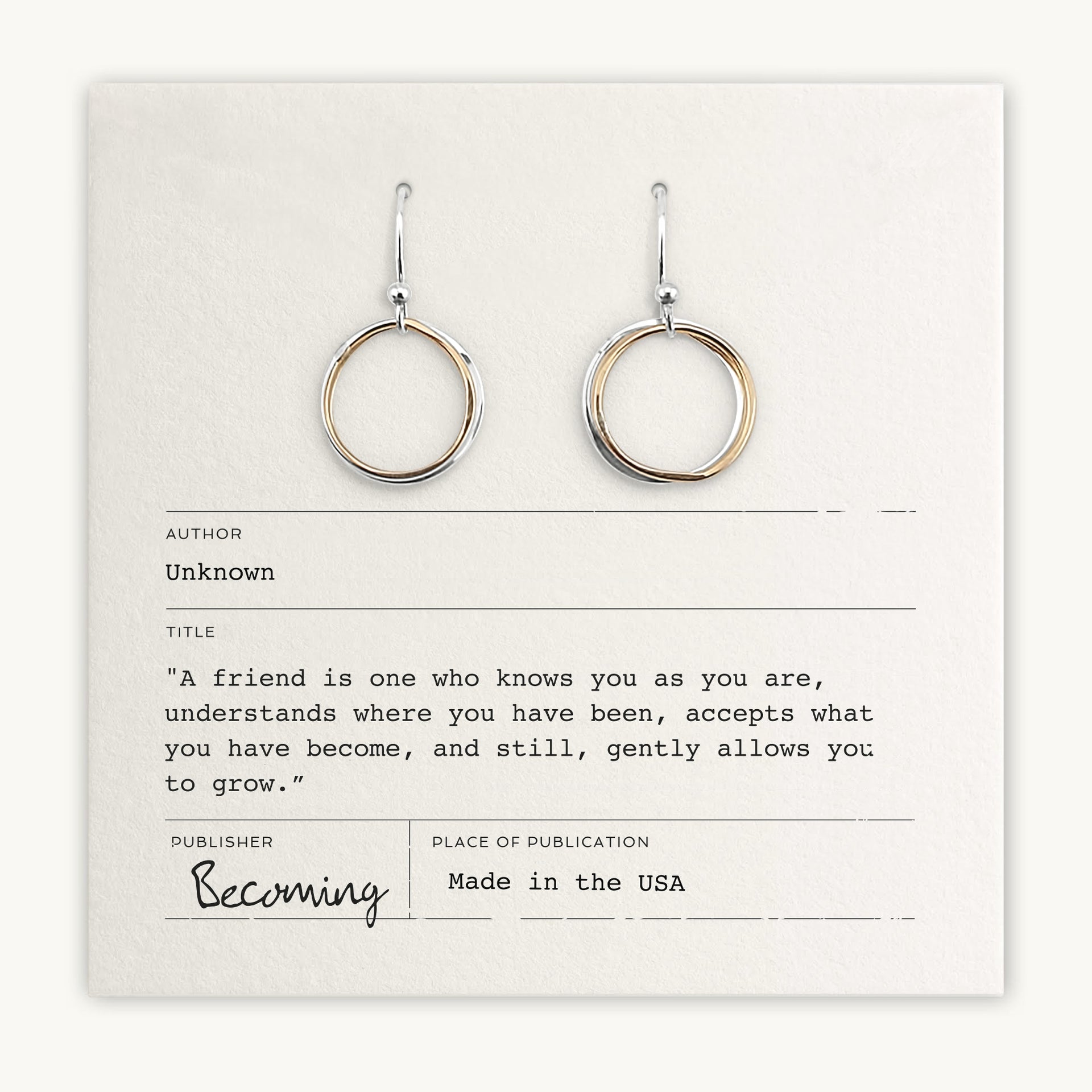 Friendship Circles Earrings – Becoming Jewelry