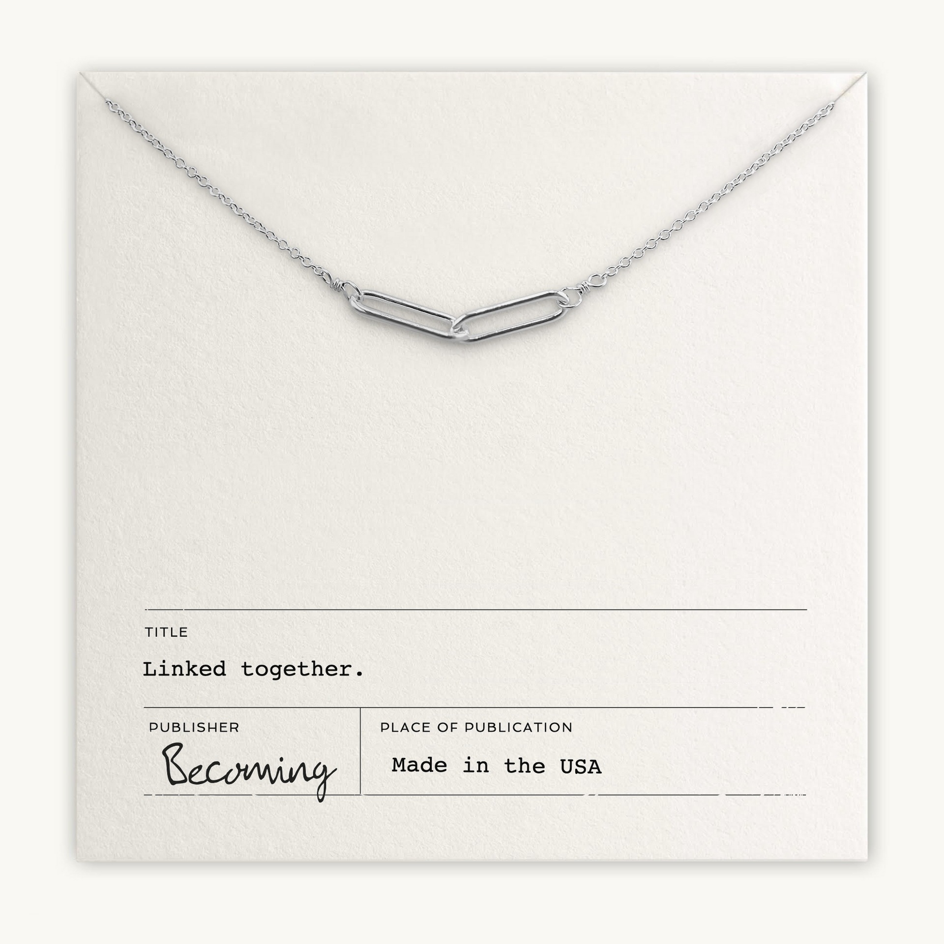 Small Linked Together Necklace – Becoming Jewelry