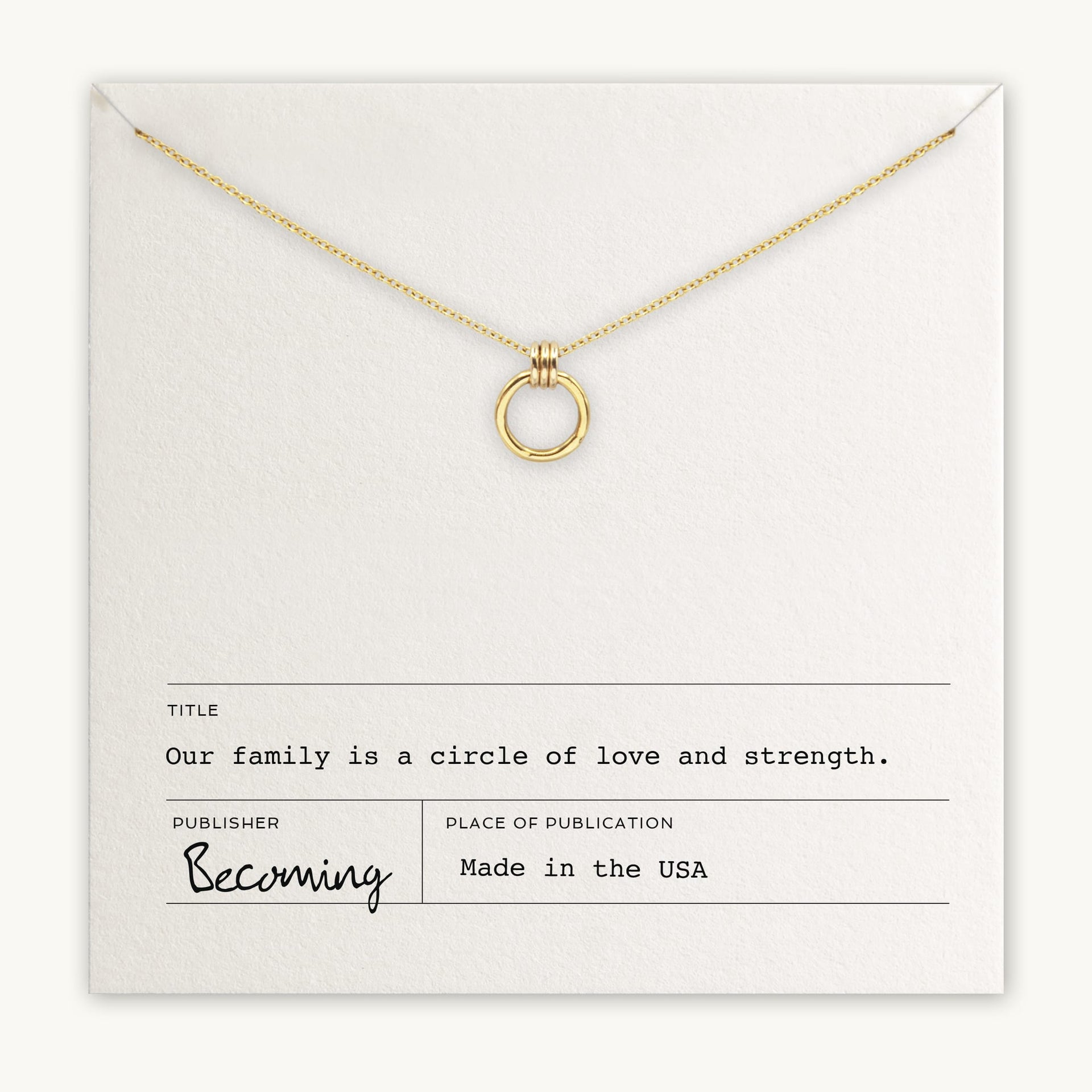 Family Circle Necklace – Becoming Jewelry